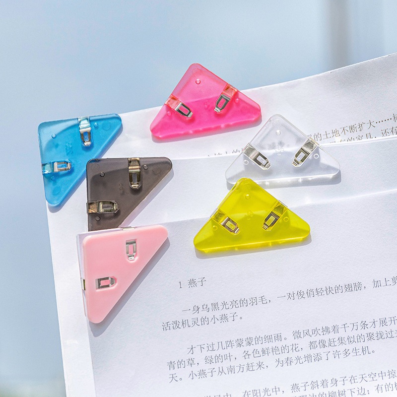 Triangle Binder Clip Paper Holder Transparent Clamp School Office ...