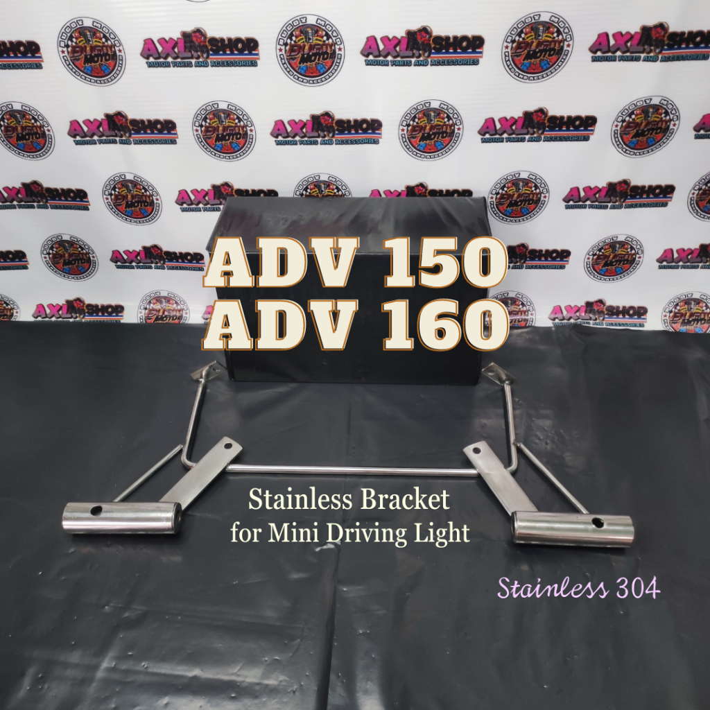 Honda ADV mdl bracket stainless and heavy duty mini driving light ...