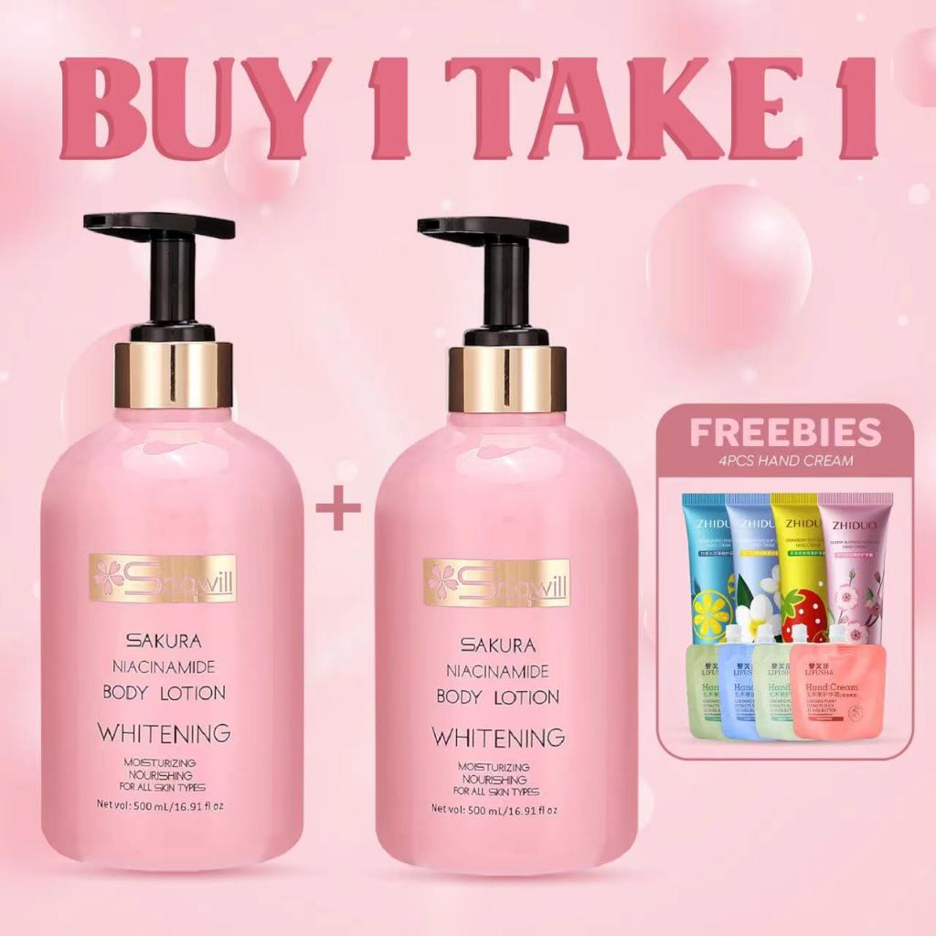 Shawill niacinamide body lotion sakura blossom care whitening lotion cherry extract moisturizing ...