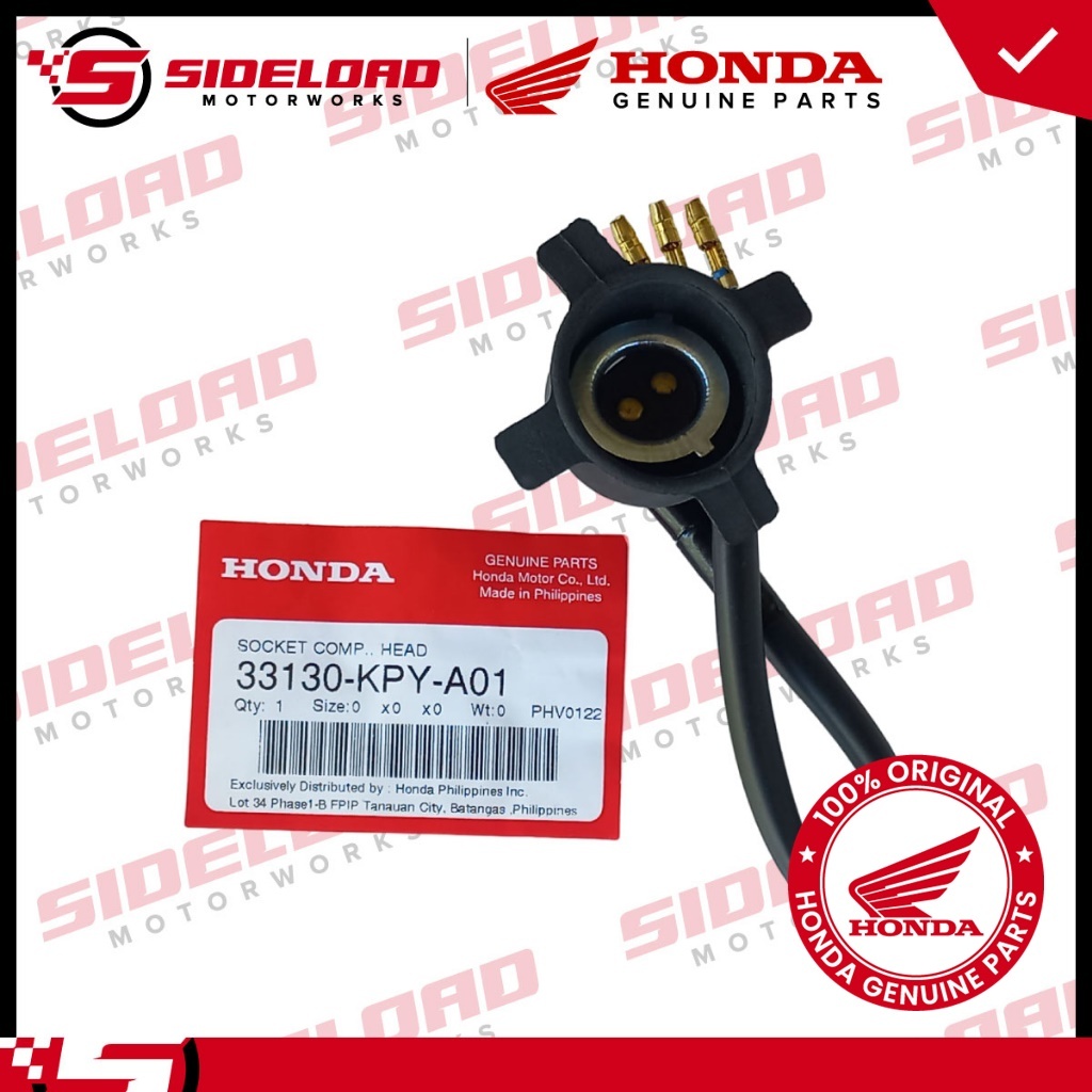 Socket Component, Headlight - TMX 155 - Honda Genuine (33130-KPY-A01 ...