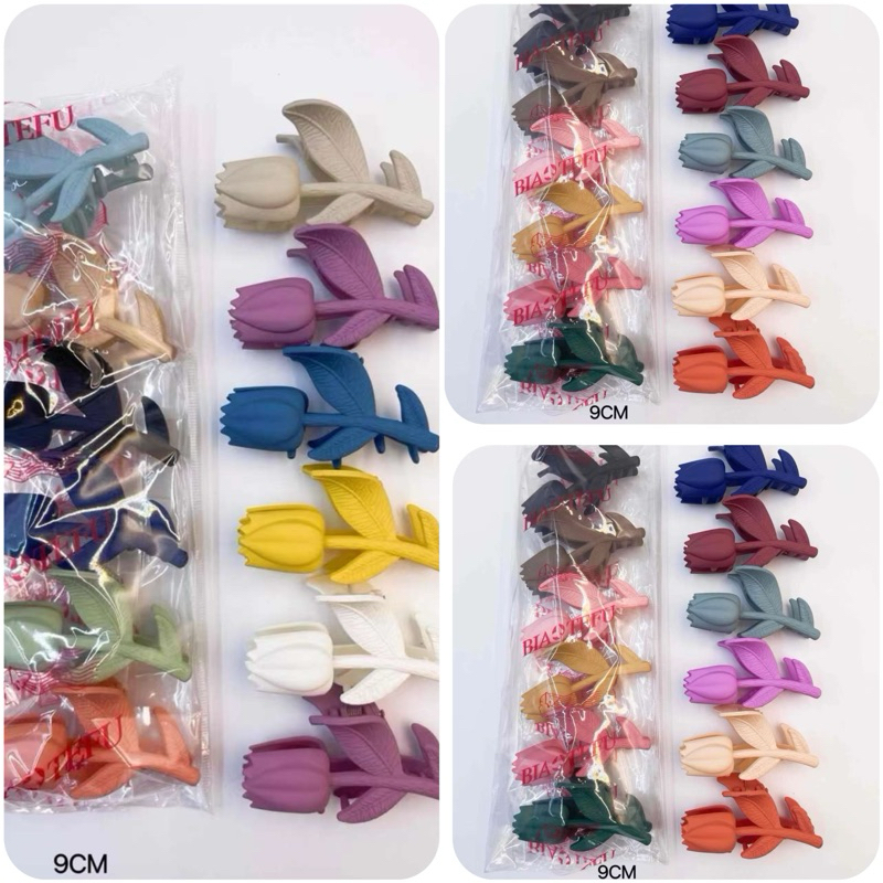 12pcs/pack Matte Frosted Square Clamp 7cm 9cm 11cm 13cm Gamosa Hair ...