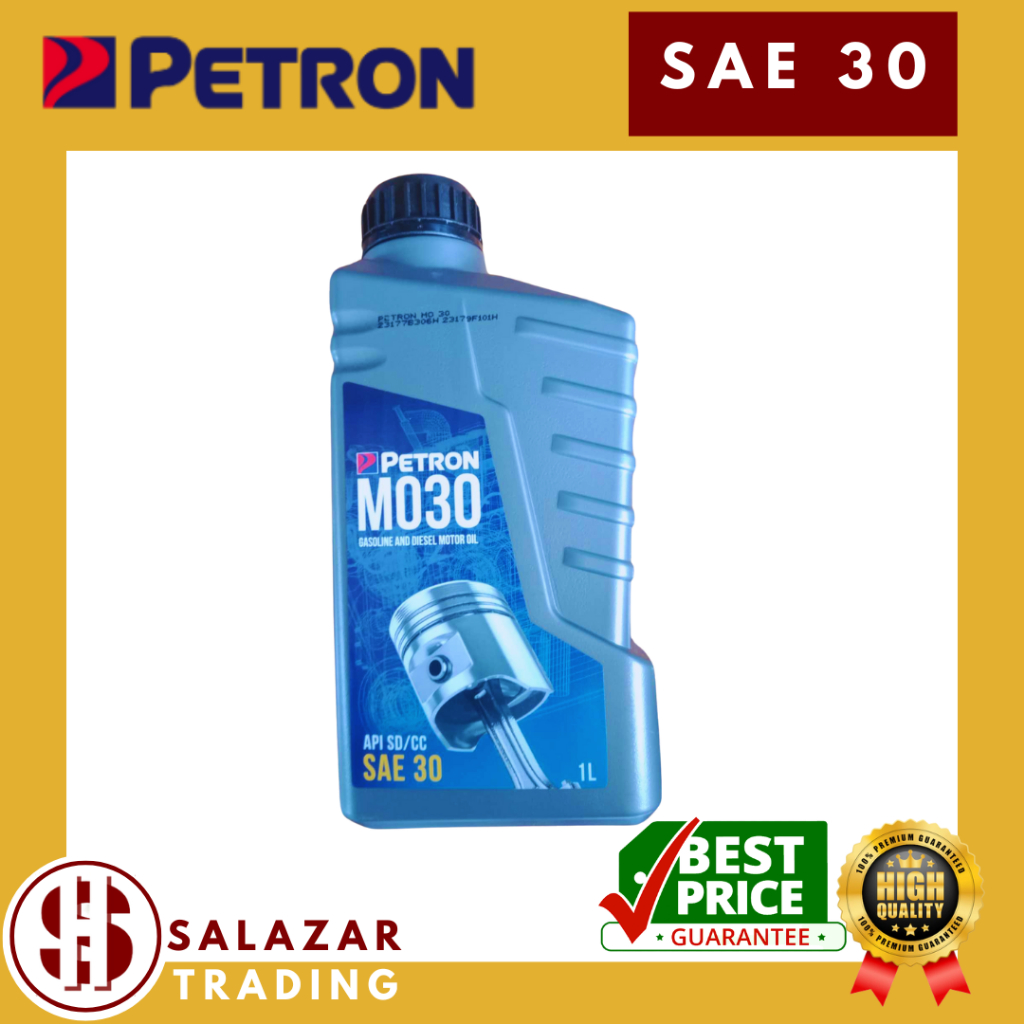 PETRON MO30 GASOLINE ANG DIESEL MOTOR ENGINE OIL SAE 30 1LITER | Shopee ...