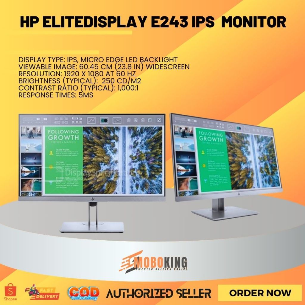 Monitor 24" Inch DELL FRAMELESS Full HD Monitor 60Hz For Office Cctv ...