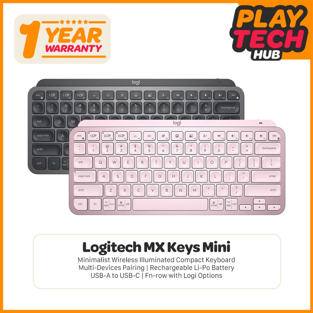 Logitech MX Keys Mini Minimalist Wireless Illuminated Keyboard | Shopee Philippines