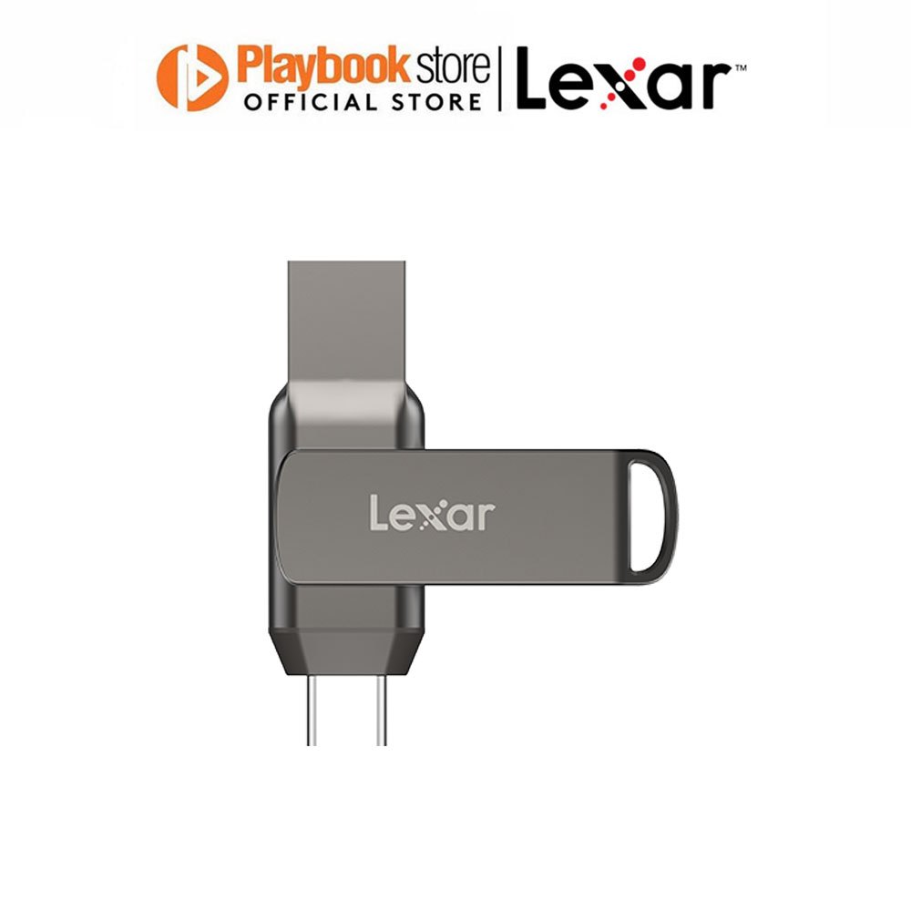 Lexar JumpDrive Dual Drive D400 32GB/64GB/128GB/256GB USB 3.1 Type-C Metal Housing Flash Drive ...