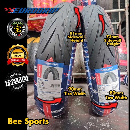 EUROGRIP TIRE BEE SPORTS BY 14 SET PROMO SET PRICE (FREE TIRES SEALANT ...