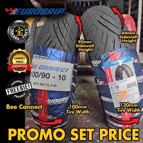 EUROGRIP TIRE BEE CONNECT BY 10 13 & 14 PROMO SET PRICE Motorcycle ...