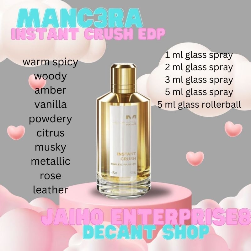 Sample Bottles Authentic Niche Perfume Collection Mancera Instant Crush ...