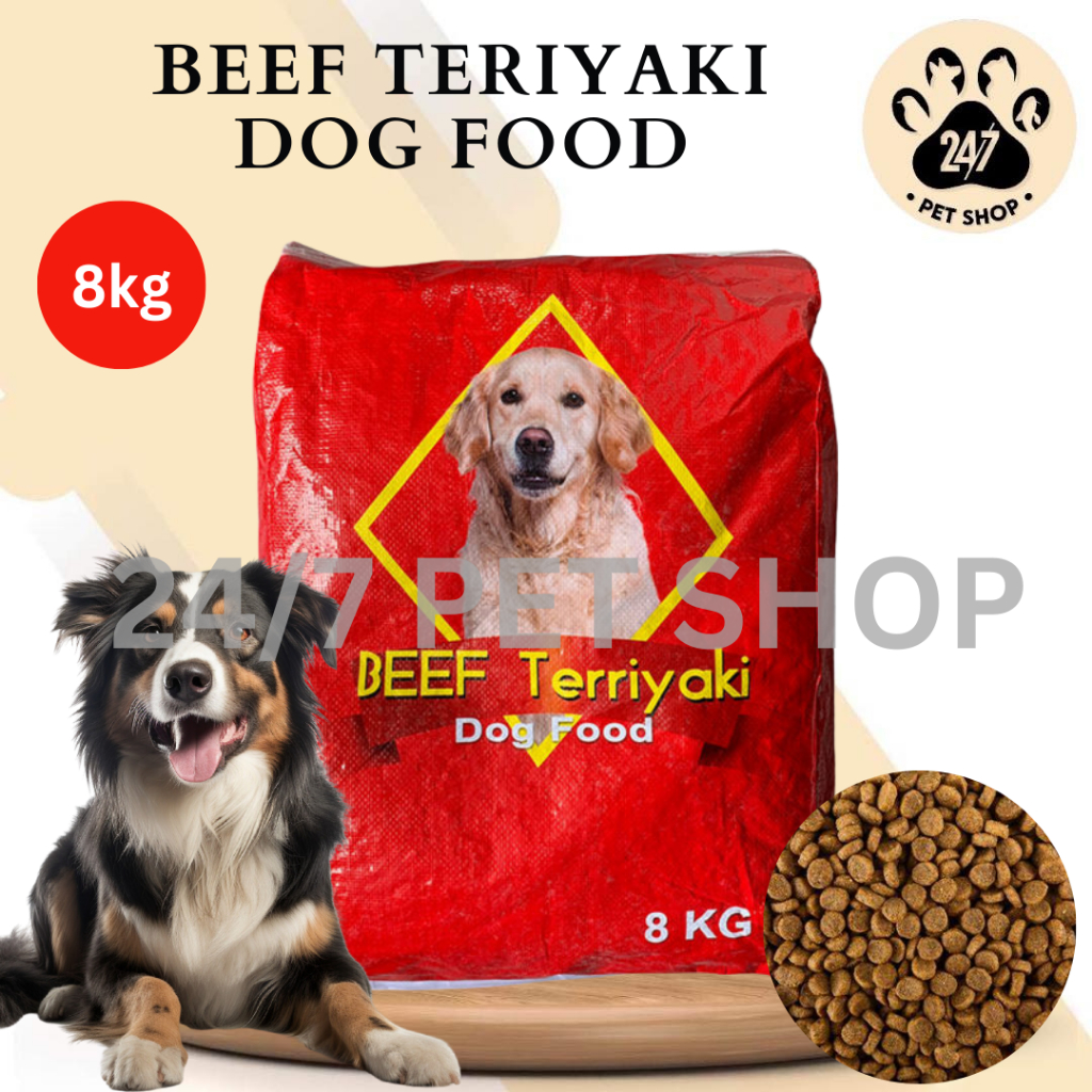 8kg All Stages Adult Puppy Beef Teriyaki Dog Dry Food | Shopee Philippines