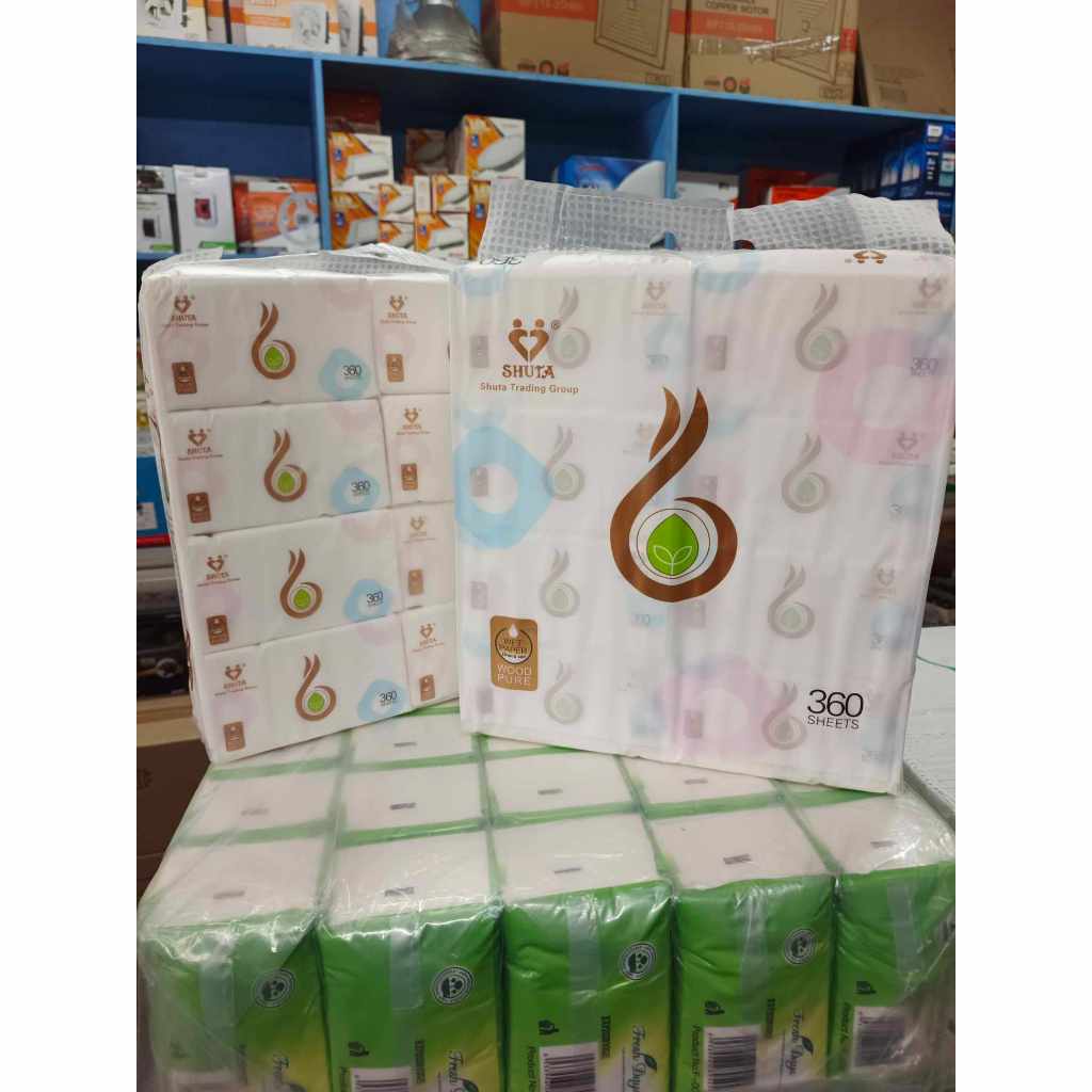 Wood Pure Facial Tissue Shuta 360's Good Quality Tissue Paper | Shopee ...
