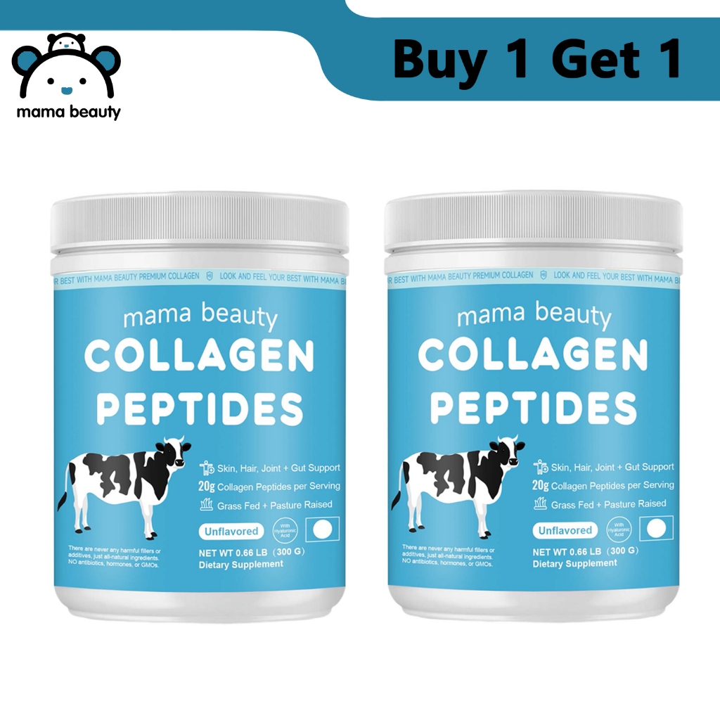 MAMA BEAUTY Collagen Peptides Powder Supplement for Healthy Skin Nails ...
