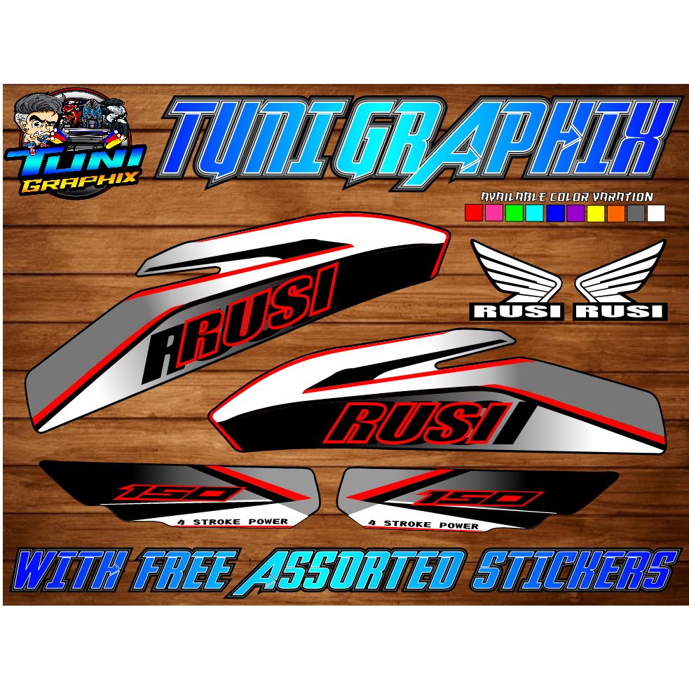 RUSI 125 / 150 DECALS TMX STYLE | Shopee Philippines