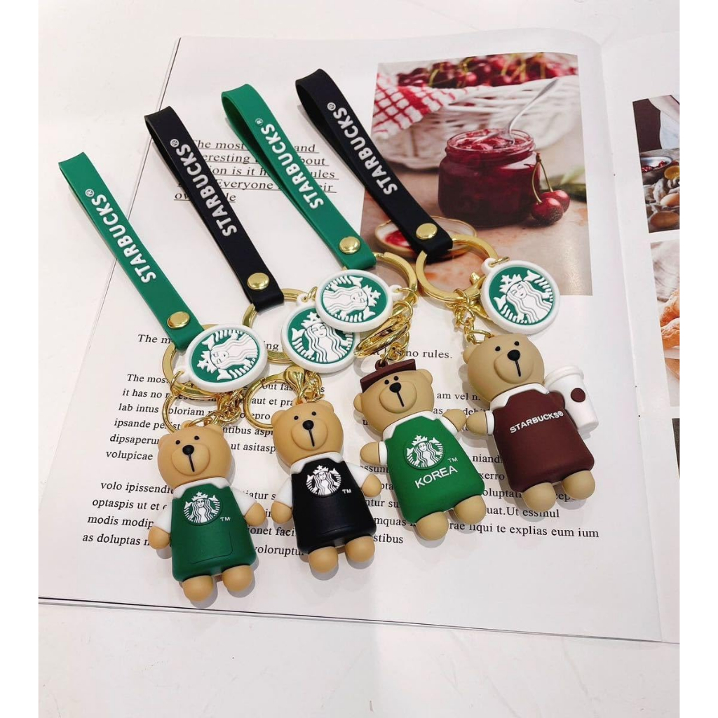 Genuine Cartoon PVC Keychain Anime Disney Stitch Starbucks Cute Bag ...