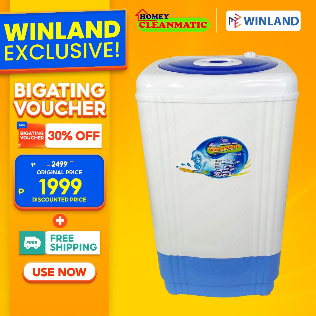 Homey by Winland Cleanmatic 7.5 Kgs Single Tub Super Spin Dryer ...