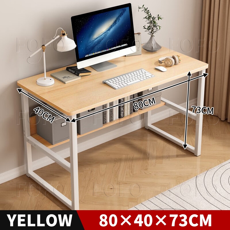 Double layer 120CM Study Table Office Table Computer Table Desk for ...