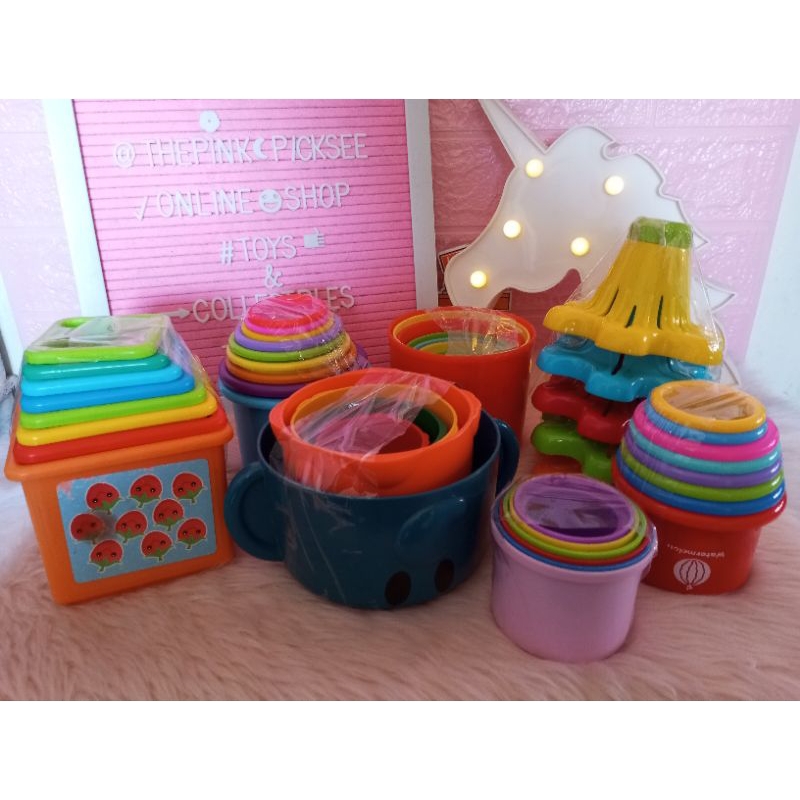EDUCATIONAL STACKING SORTING TOYS CUPS TOWER | Shopee Philippines