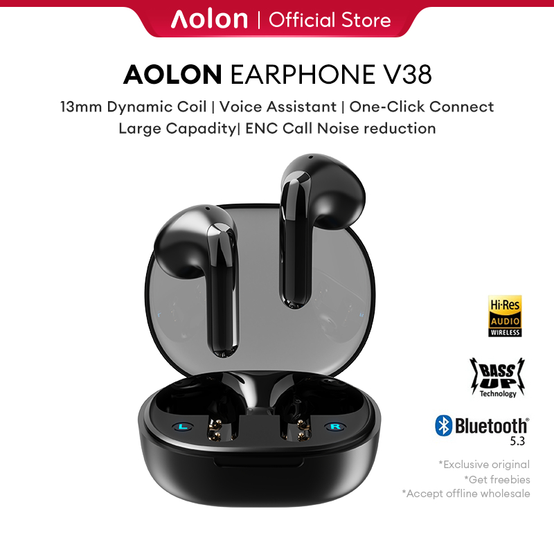 Aolon V38 Wireless Earphone Bluetooth 5.3 Earphones IPX5 Intelligent ...