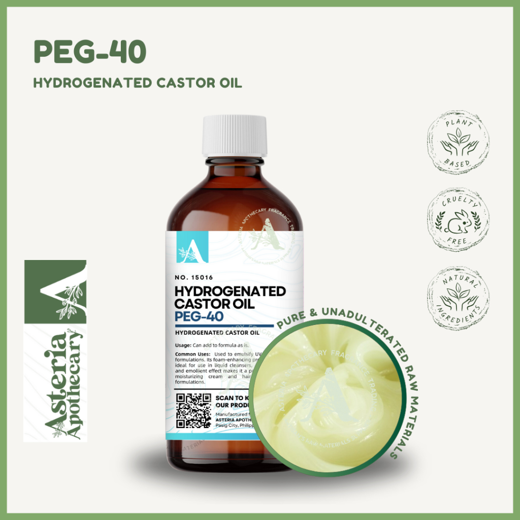 PEG-40 | Hydrogenated Castor Oil (30g & 100g) - Asteria Apothecary ...