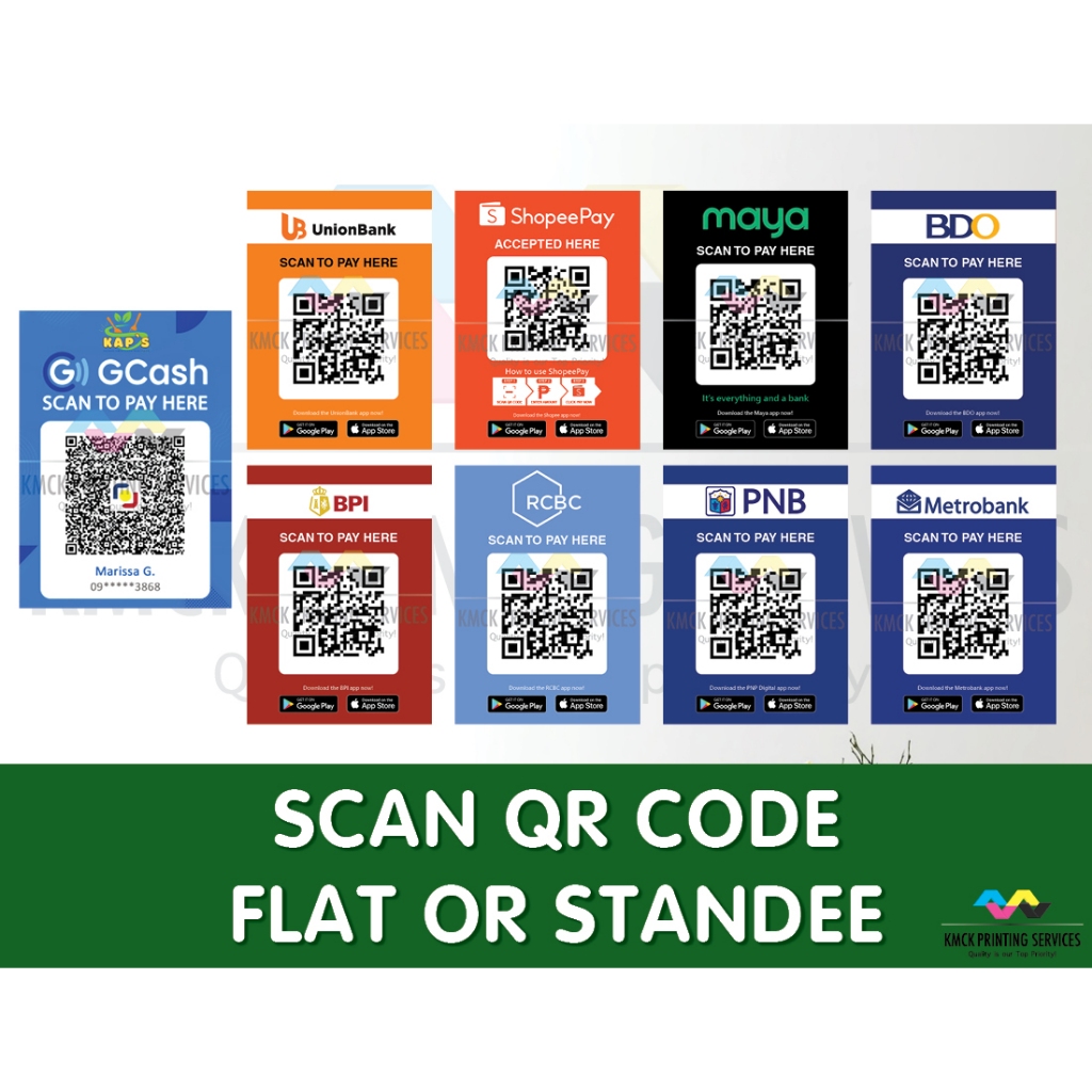 Scan QR Code | SintraBoard | Tabletop/Standee/Flat: Gcash, BDO, BPI ...