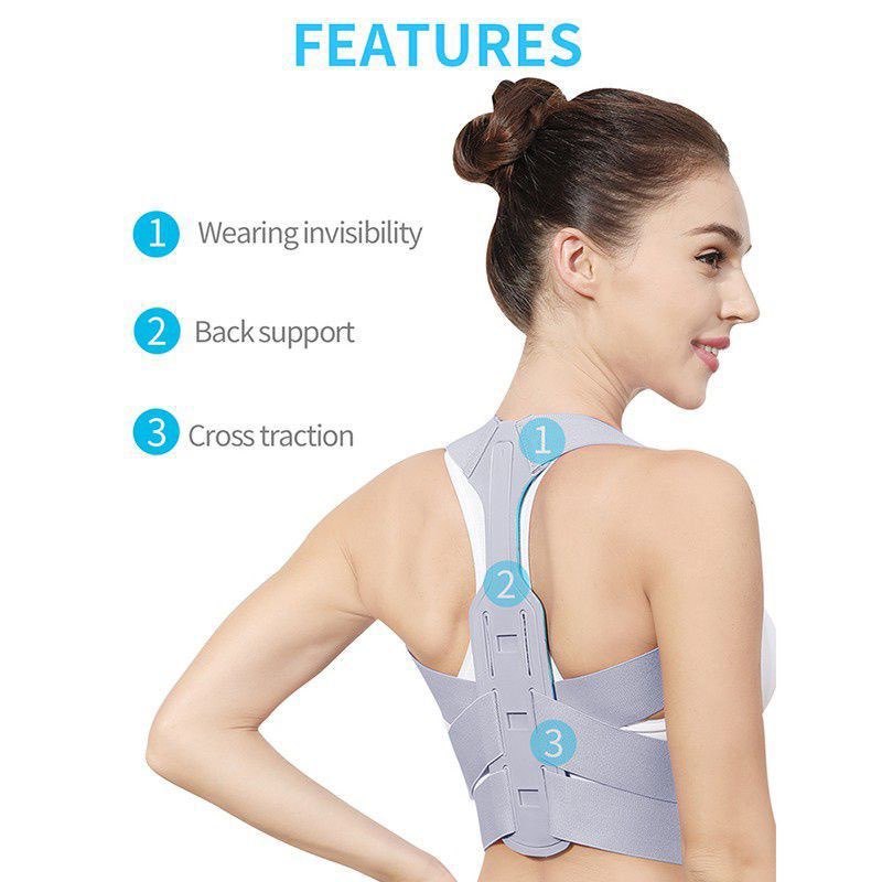Back Support Adjustable Back Posture Corrector For Men and Women Strong ...