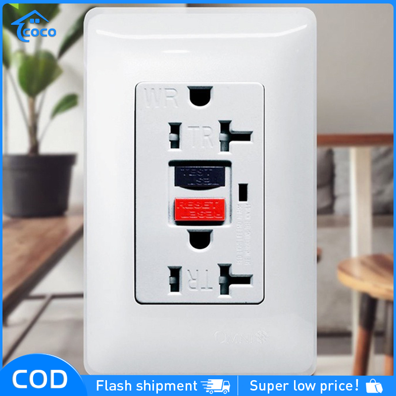 2-Gang GFCI Duplex Safety Outlet Wall Outlet 20A 250v Universal Outlet ...
