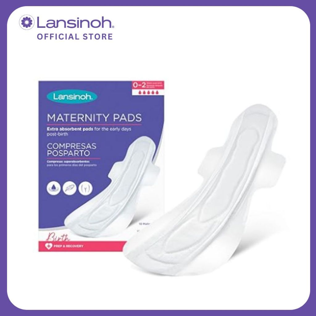 Lansinoh Extra Absorbent Maternity Pads: 0-2 weeks post-birth | Shopee ...