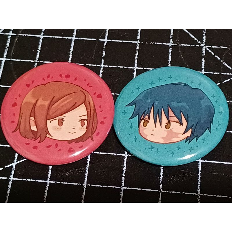 Jujutsu Kaisen - Button Pins 1.25" (JJK Gojo, Geto, Megumi, Choso, Yuji ...