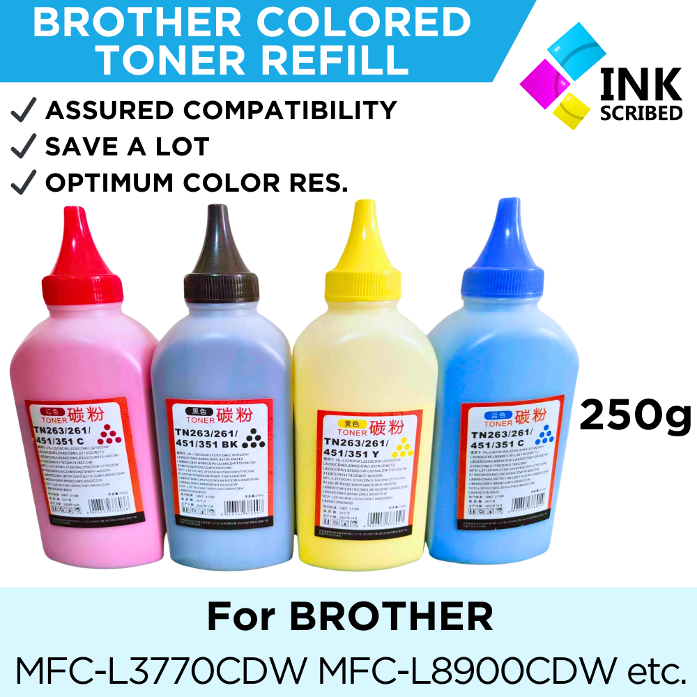 INKSCRIBED Colored Toner Powder 250g for Brother MFC-L3770CDW HL ...