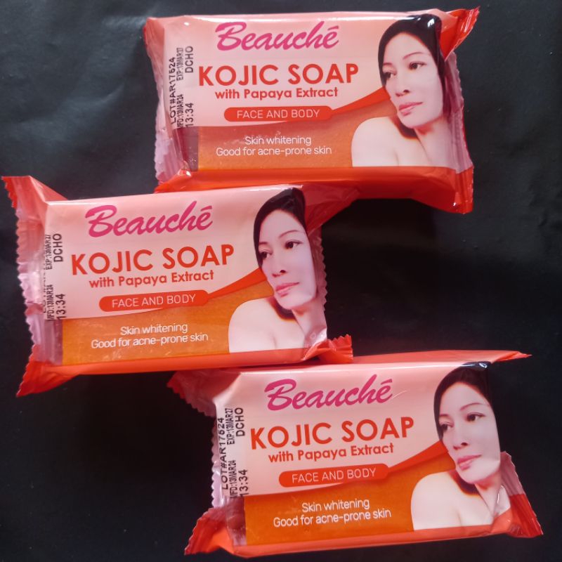 Beauche Kojic Soap (Beauty Bar) 90g Pack of 3 pcs | Shopee Philippines