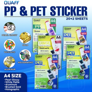 Waterproof QUAFF PET Sticker / PP Pearl Sticker Inkjet Sticker for ...