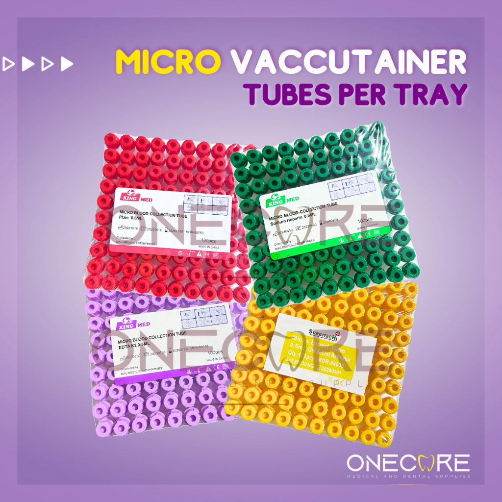 MICROTRAINER EDTA TUBE/RED TOP/YELLOW TOP 0.5ml 100pcs | Shopee Philippines