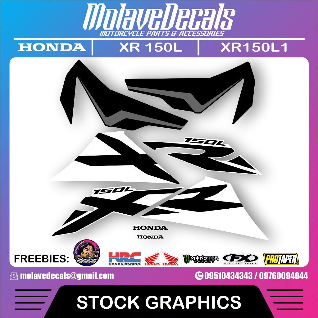 HONDA XR150L STOCK DECALS | HIGH QUALITY | HD PRINT XR150L1 | Shopee ...