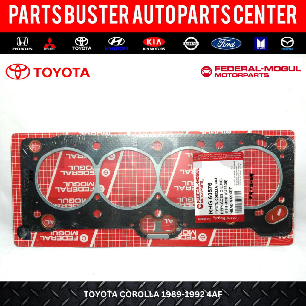 CYLINDER HEAD GASKET (CARBON) for TOYOTA COROLLA 1989-1992 4AF (RHG ...