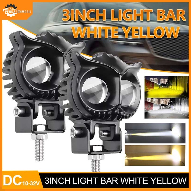 4 Modes Bright Laser Motorcycle LED Headlight Fog Light Bar 9V-85V 12W ...