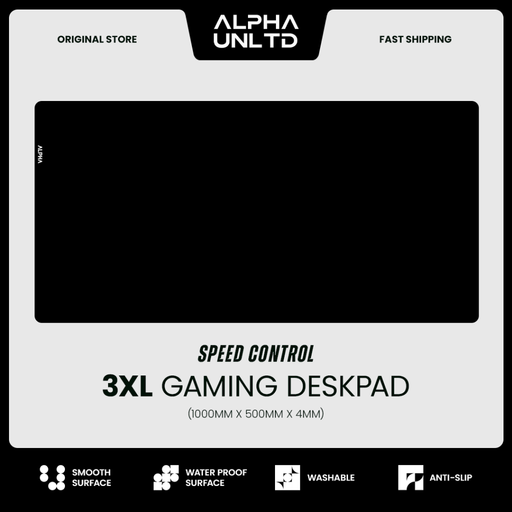 Alpha Unltd Gaming Mousepad 3XL | (1000x500x4mm) | Standard (Speed ...