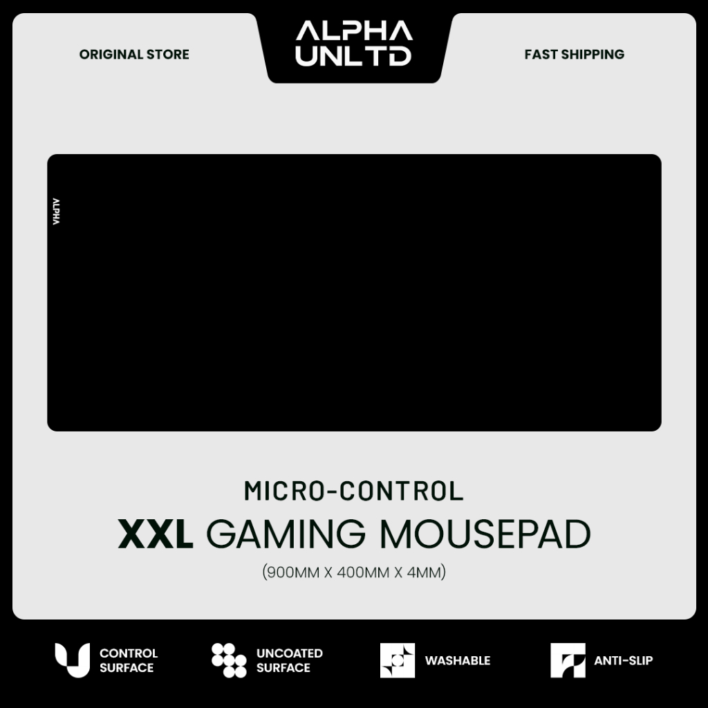 Alpha Unltd Gaming Mousepad XXL | MACH 1 | (900x400x4mm) | Smooth ...