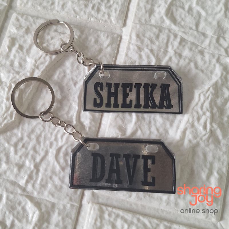 Personalized Plate Style Keychain (Motor) | Shopee Philippines