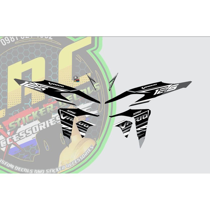 Click 125i v2 NewComou Vario sticker labels | Shopee Philippines
