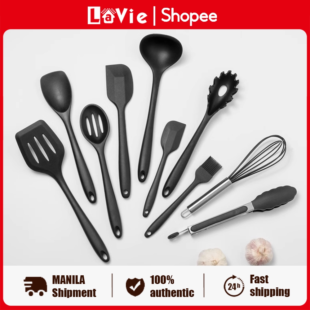 Kaisa Villa Silicone Kitchen Utensils Set 10pcs Kitchenwares Kitchen ...