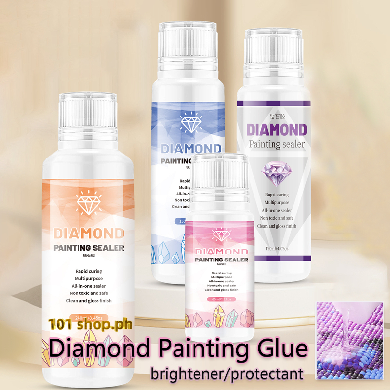 120ml 5D Diamonds Paintings Sealer Glue Permanent Hold Shine Effect diamond painting set tools ...