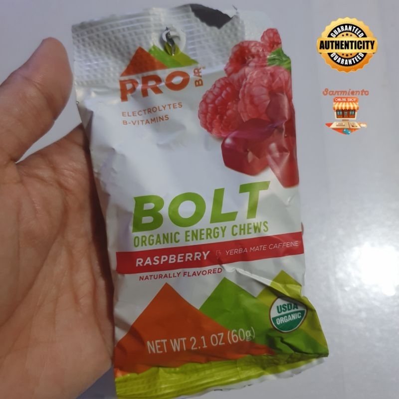 Pro Bar Organic Raspberry Bolt Energy Chews 60g | Shopee Philippines