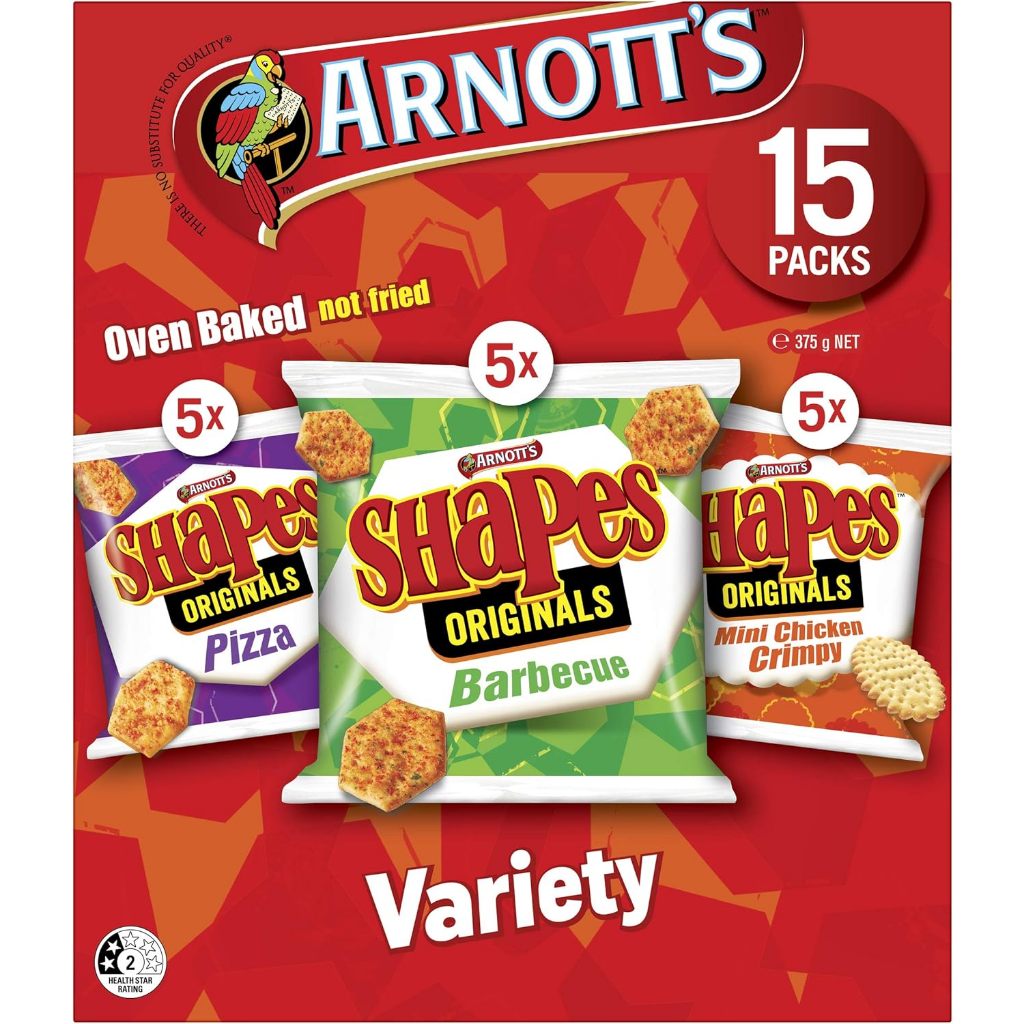 Arnott's Shapes Biscuits Variety Pack 15 x 25g | Shopee Philippines