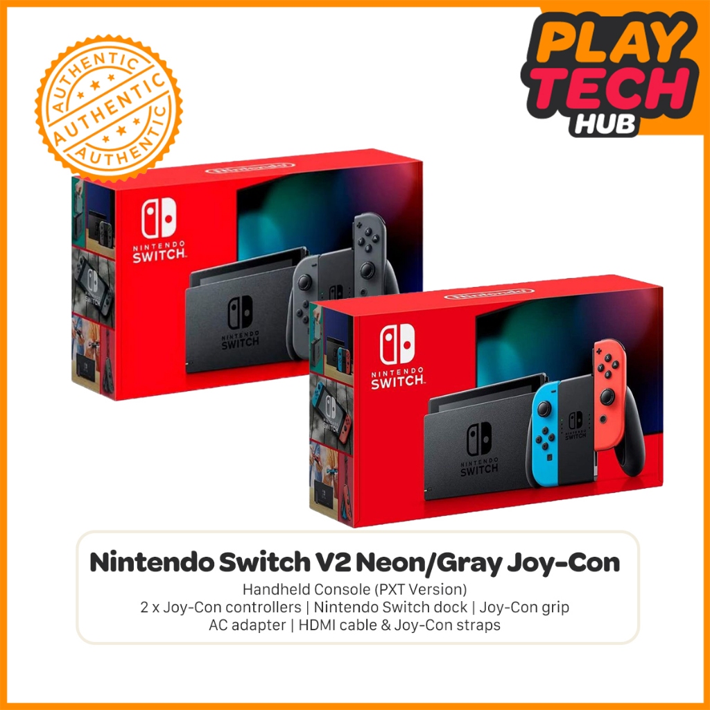 Nintendo Switch V2 Gray / Neon Joy-Con (PXT Version) | Shopee Philippines