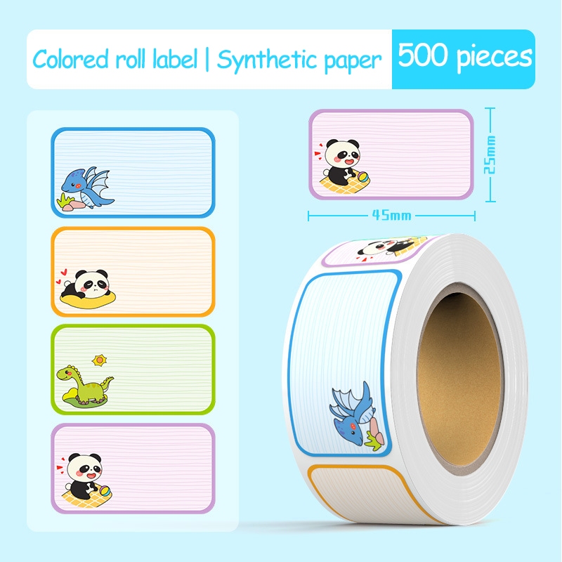 HGS 500pcs/roll Name Stickers Label Stickers Items Marked Blank Sticker ...