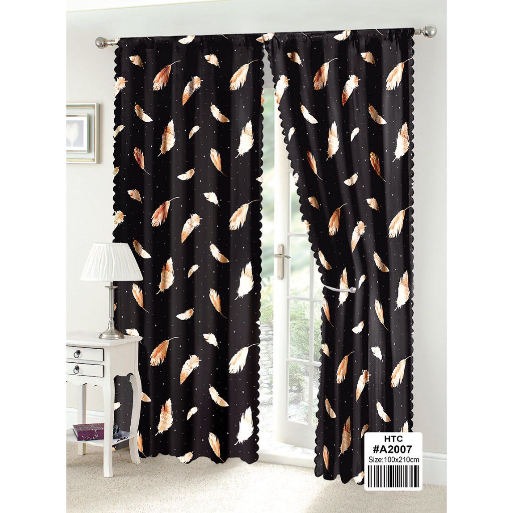 enxy 5D Flower curtain for window or door home decoration 1pc (Size ...