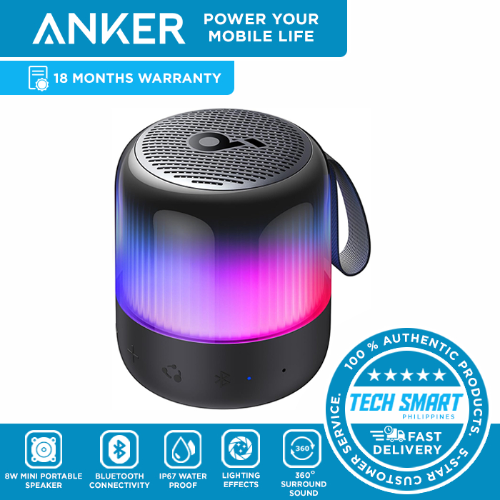 Anker Soundcore Glow Mini Portable Speaker, Bluetooth Speaker with 360 ...