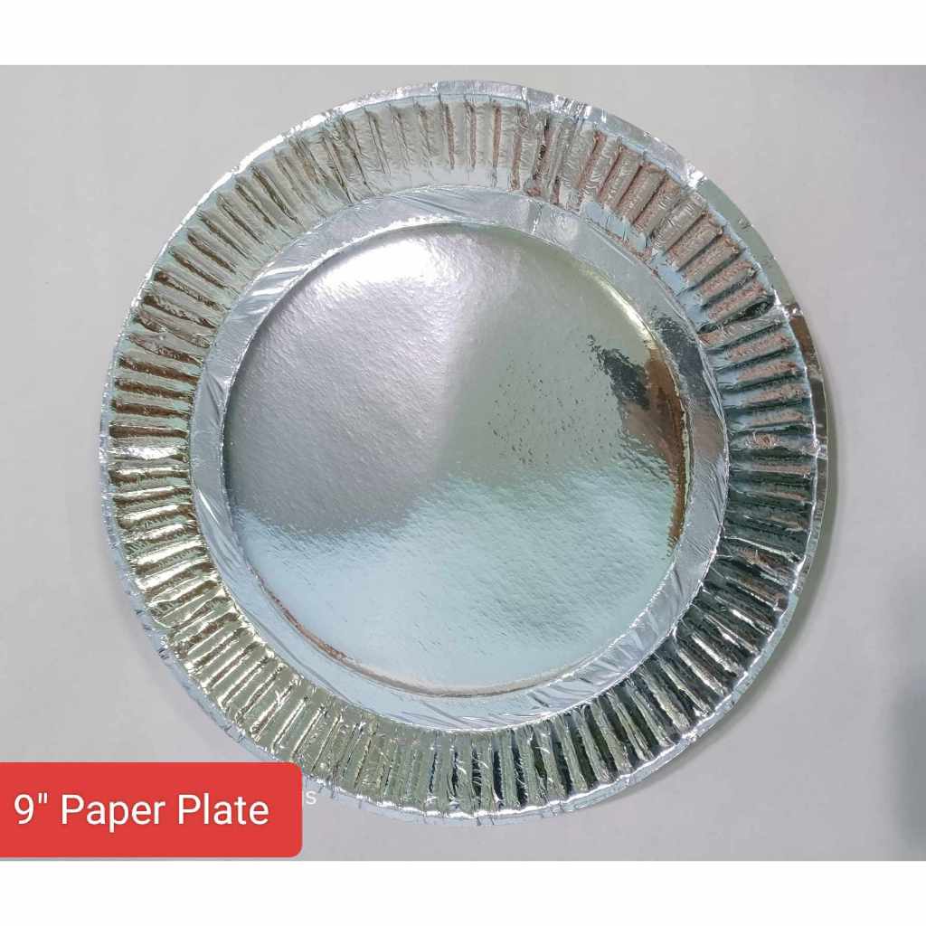 (20's/25's) 9" Paper Plate Silver | Shopee Philippines