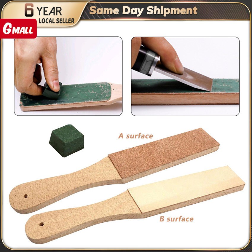 【Fast Delivery】 Double Side Leather Strop for Knife Sharpening ...