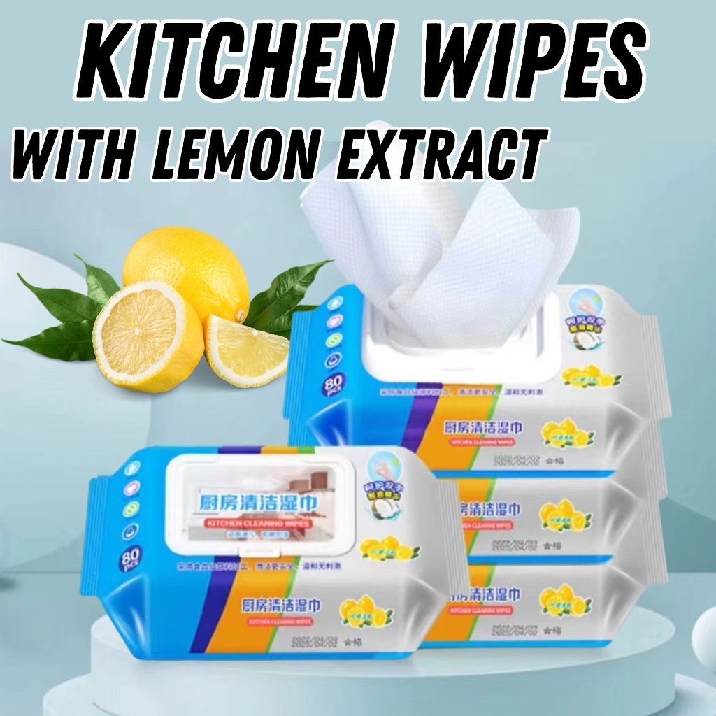 80pcs wipes Kitchen wipes can effectively remove oil stains disposable ...