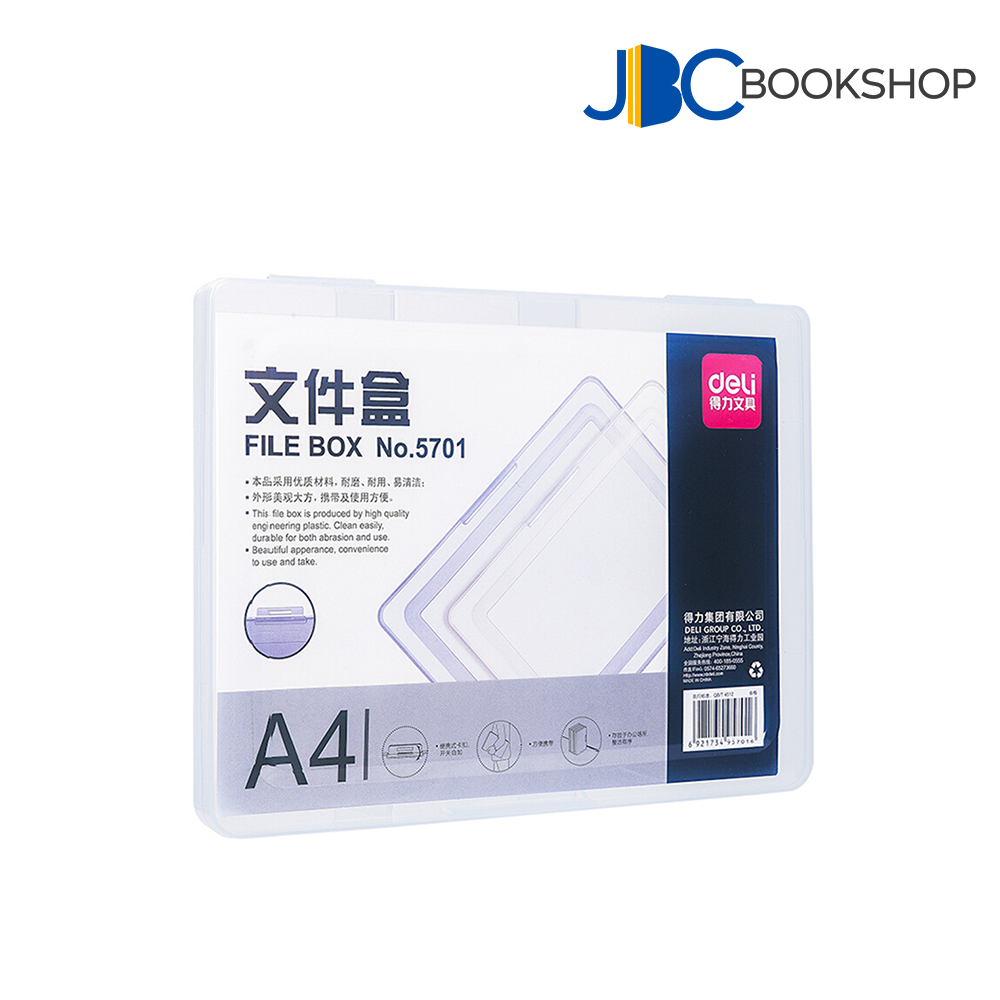 DELI 5701 A4 File Box Clear | Shopee Philippines
